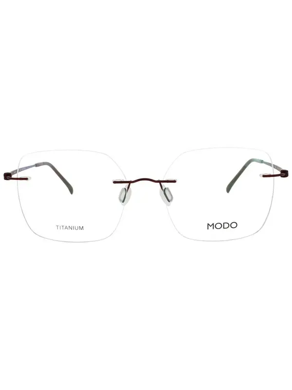 MODO Rimless Titanium Eyeglasses - Burgundy - Demo