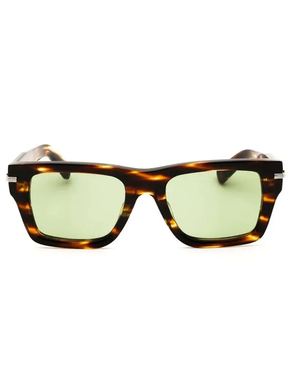 FERRAGAMO Rectangular Acetate Sunglasses With Tortoiseshell Frame - Blue/blue