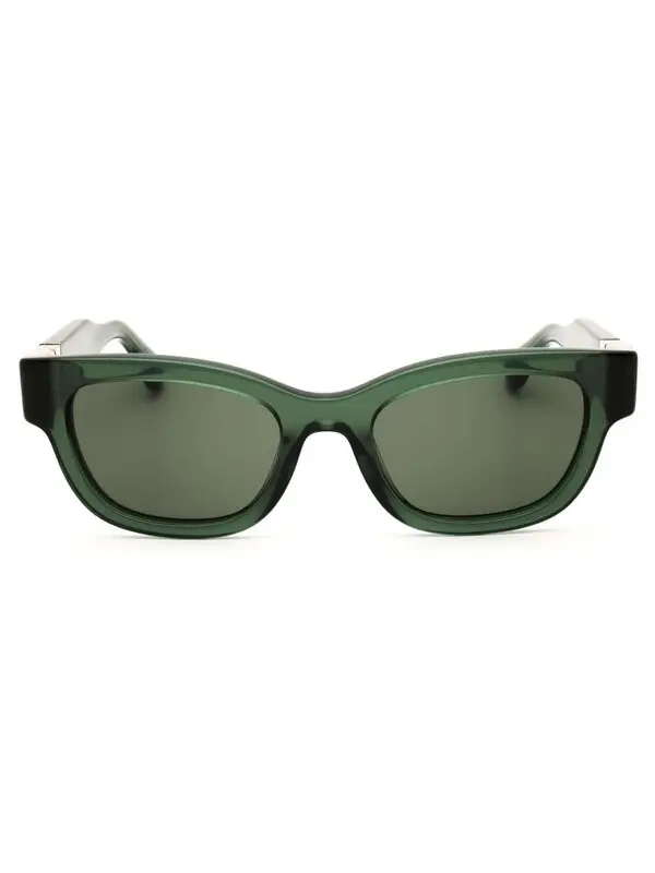 FERRAGAMO Oval Acetate Sunglasses - Transparent Blue/blue