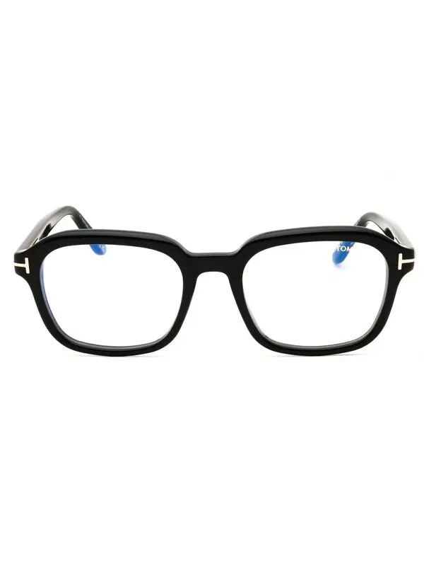 TOM FORD Oval Eyeglasses - Dark Havana/clear/blue-light Block Lens