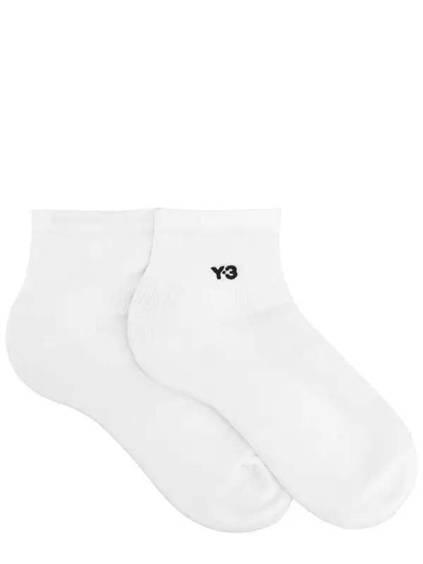 Y3 Ribbed Logo Ankle Socks