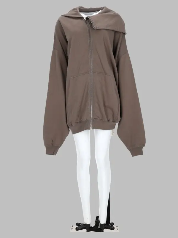 Rick Owens Cotton Full Zip Sweatshirt
