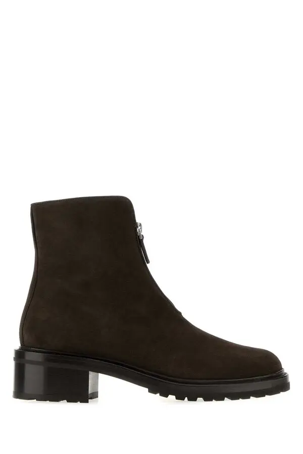 THE ROW Dark Suede Hike Ankle Boots - Brown