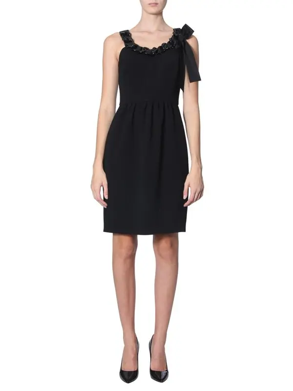 Moschino Tubino Dress With Chain Detail - Black