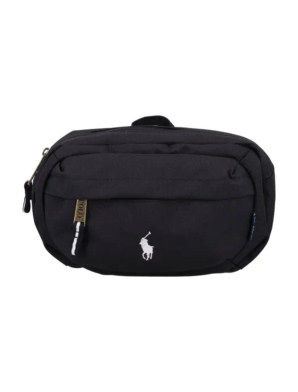 Polo Ralph Lauren Mini Belt Bag With Embroidered Logo - Nero