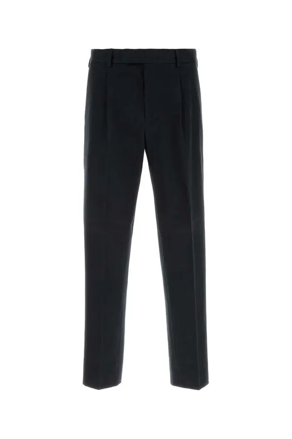 Zegna Cotton-cashmere Blend Tailored Trousers