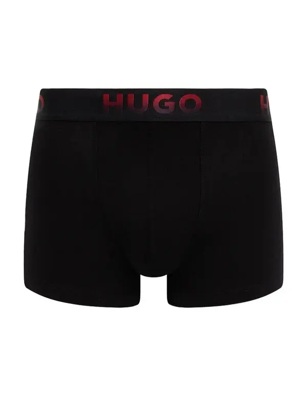 Hugo 3-pack Logo Boxer Briefs For - Black