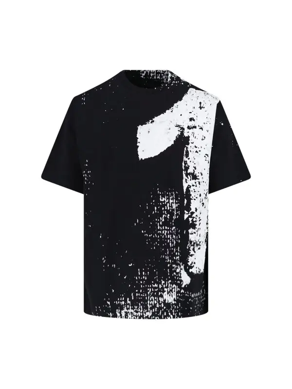 MAISON MARGIELA Graphic Cotton T-shirt - Black