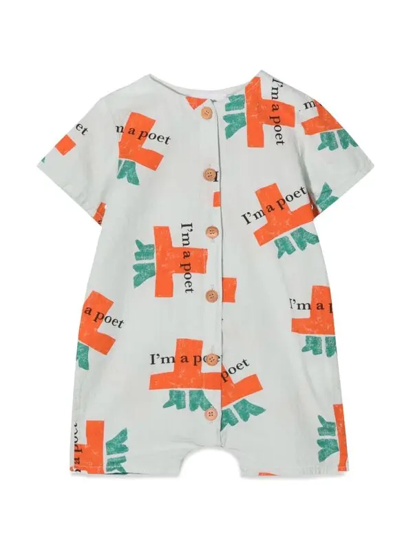 BOBO CHOSES Mini Poet All Over Woven Playsuit - Multicolour