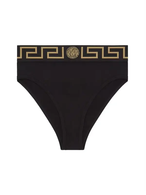 Versace Medusa Greek Key Slip - Black