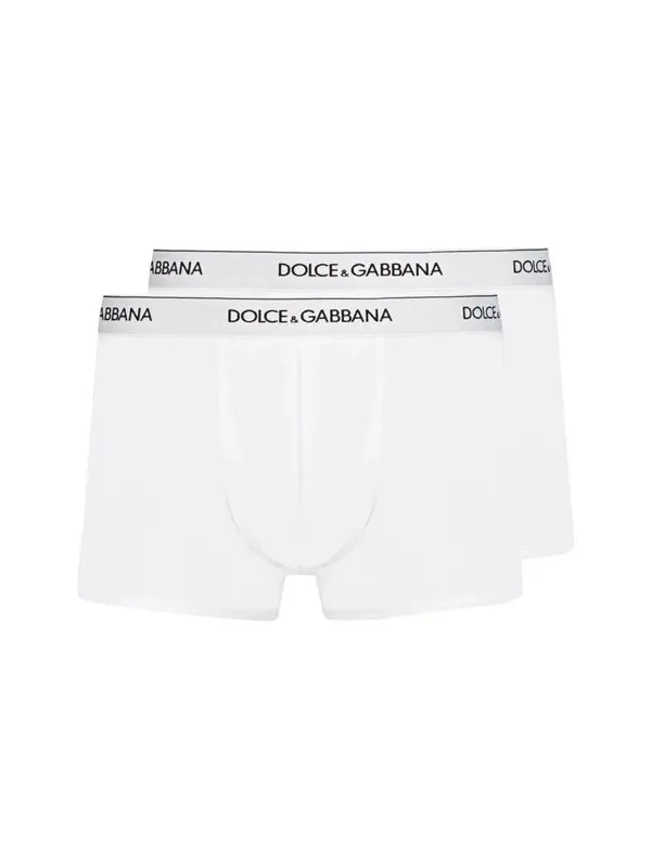 Dolce & Gabbana Slim Fit Boxer Briefs Bi-pack - White