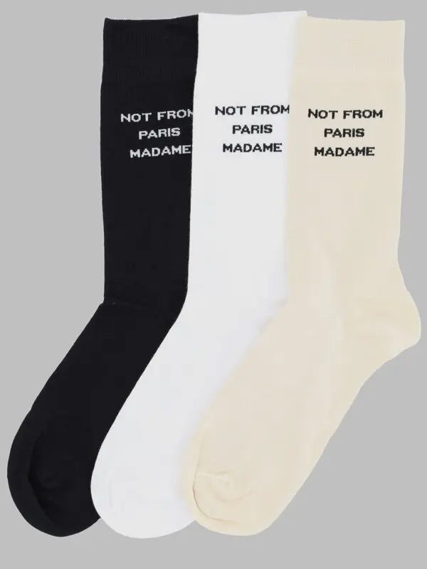 Drole De Monsieur Pack Of Three Stylish Socks For