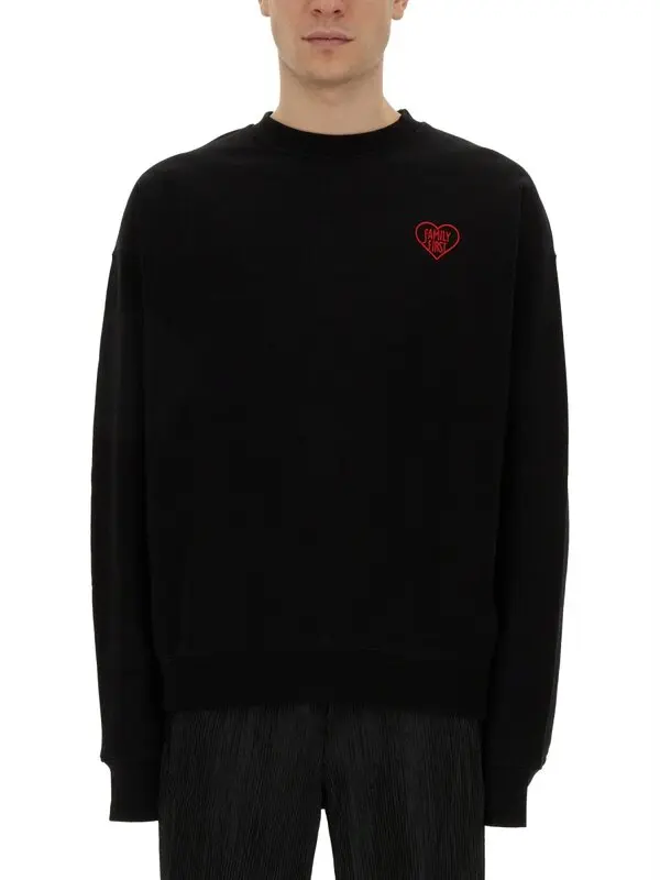 FAMILY FIRST Oversized Sweatshirt With Heart