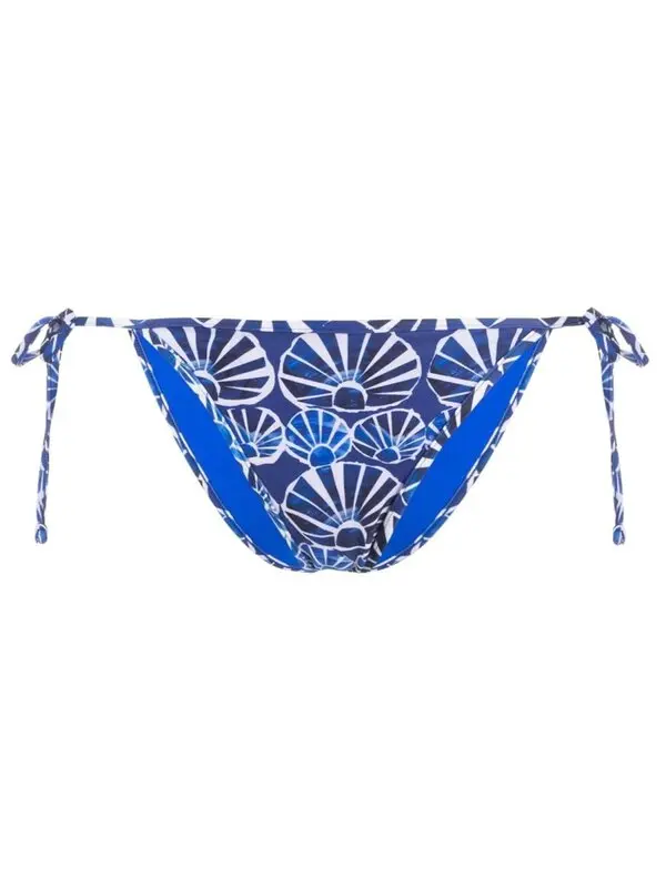 La DoubleJ Mini Shells Bikini Briefs With Side Lacing - Azure