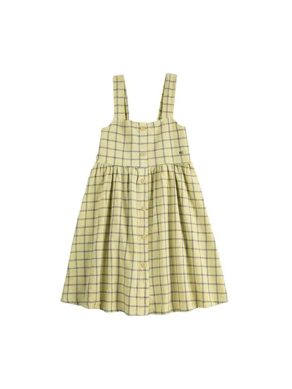 BOBO CHOSES Mini Woven Dress With Playful Prints - Yellow