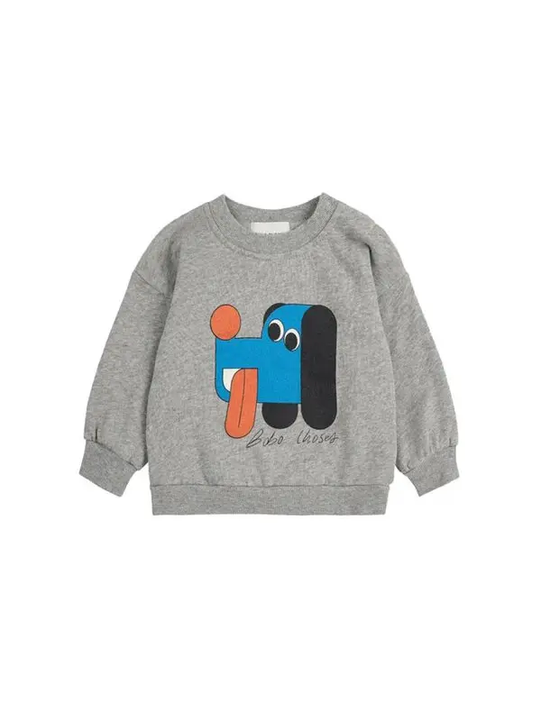 BOBO CHOSES Mini Doggy Sweater - Grey