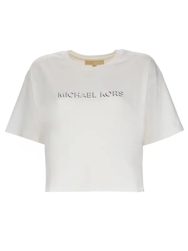 Michael Kors Organic Cotton Cropped T-shirt - White