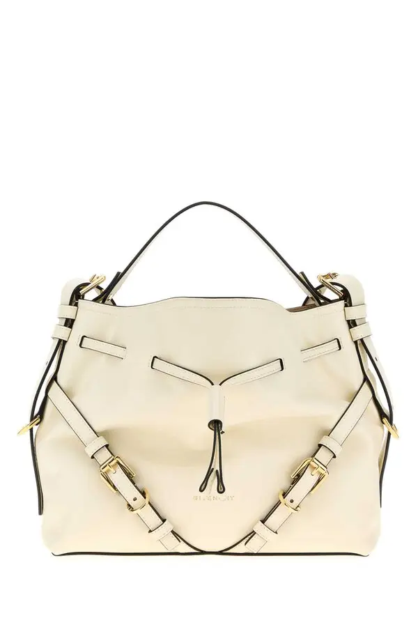Givenchy Mini Ivory Leather Small Voyou Bucket Handbag - White