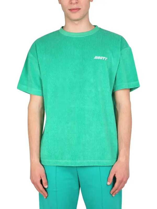 MOUTY Comfort Terry T-shirt With Front Logo Embroidery