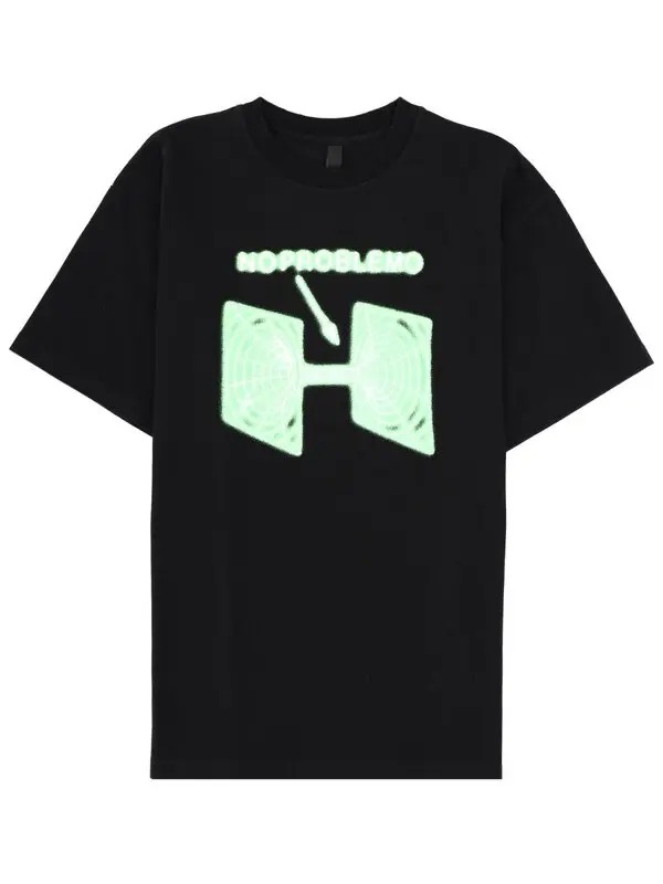 NO PROBLEMO Mini T-shirt With Stamp Logo - Black