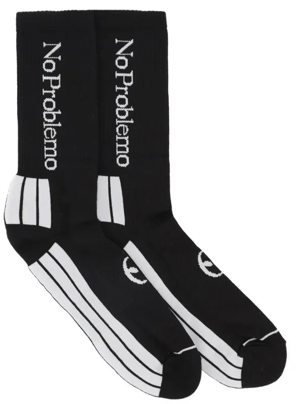 NO PROBLEMO Logo Socks For - Black