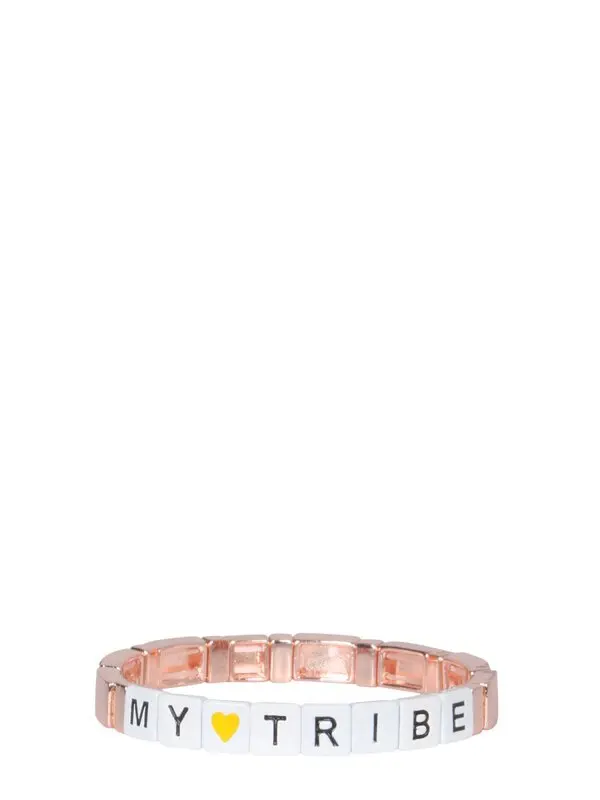 LABEL K Elastic Bracelet With Block Charm - Multicolour