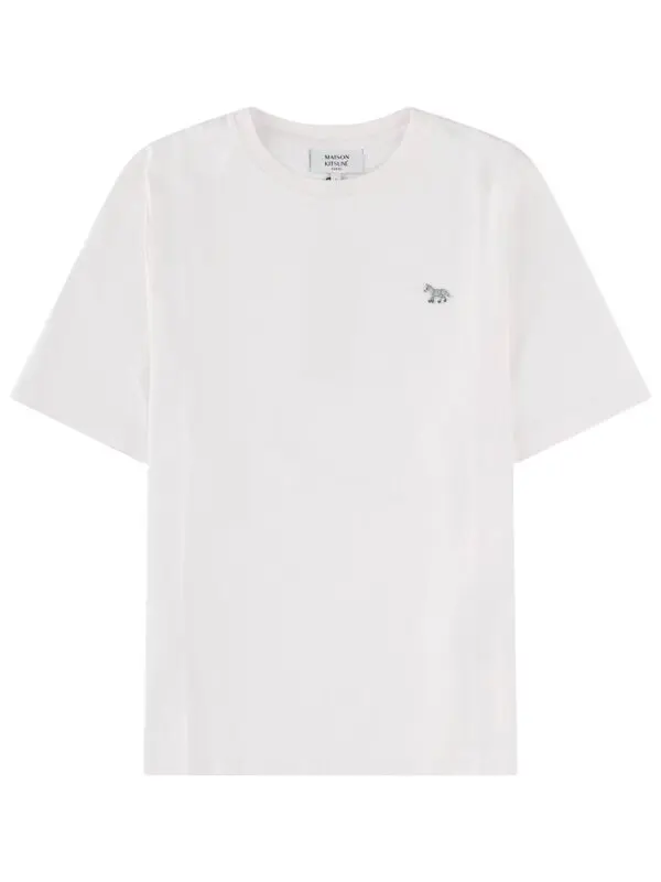 Maison Kitsuné Organic Cotton Embroidered Fox T-shirt - White