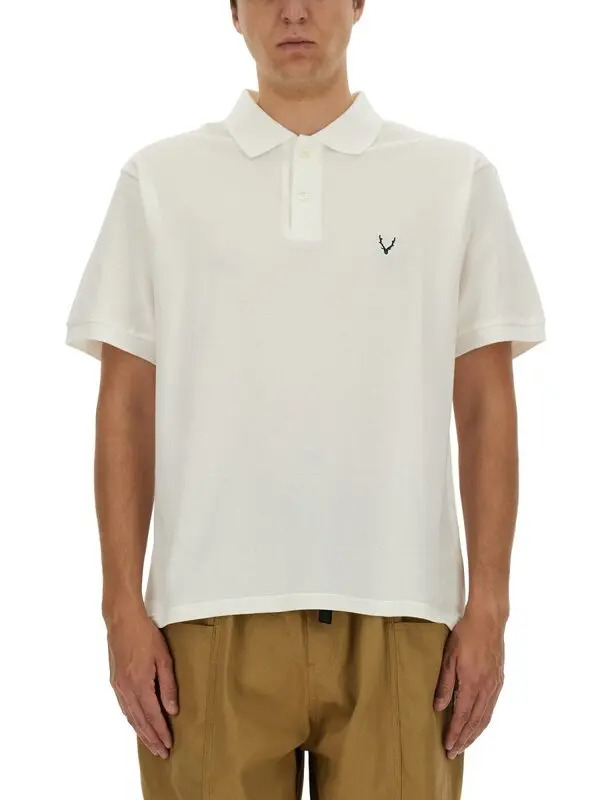 SOUTH2 WEST8 Classic Cotton Polo For - White