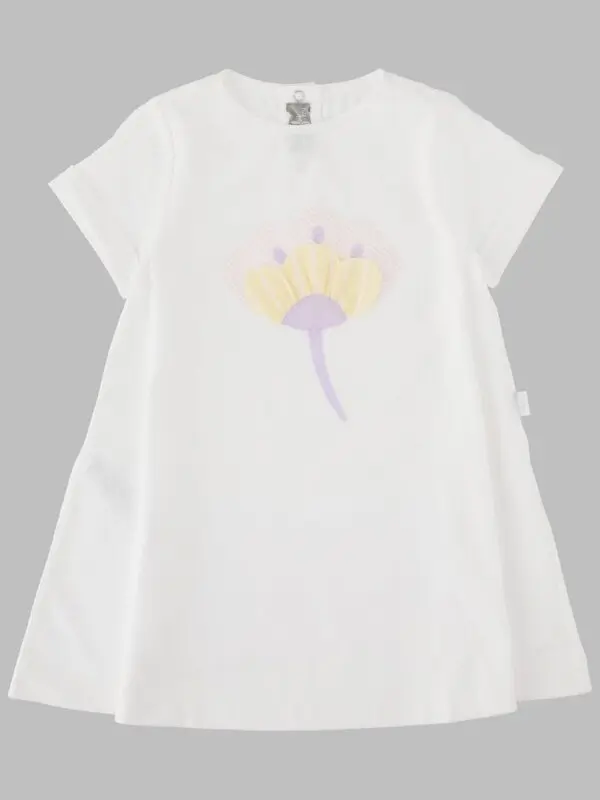 IL GUFO 100% Cotton Baby Mini Short-sleeve Dress