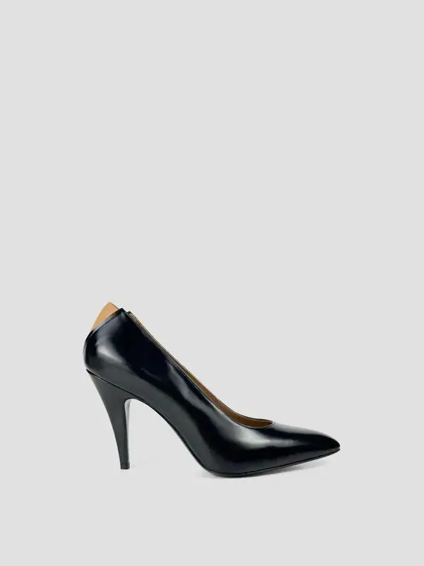 JIL SANDER Alma Leather Pump Heels - Black