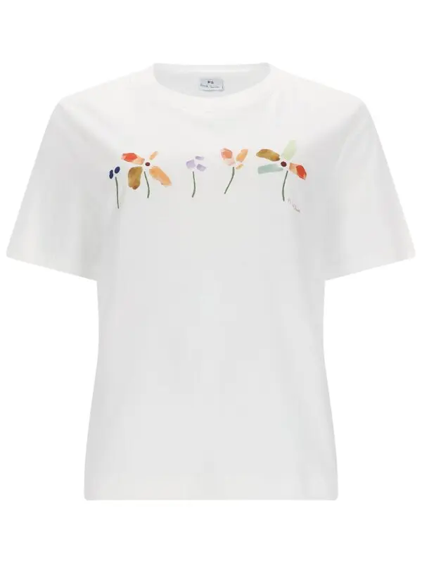 Paul Smith Editions Floral Print Crewneck T-shirt - White