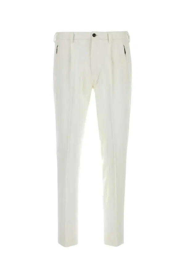 PT TORINO Stretch Viscose Blend Pant - White