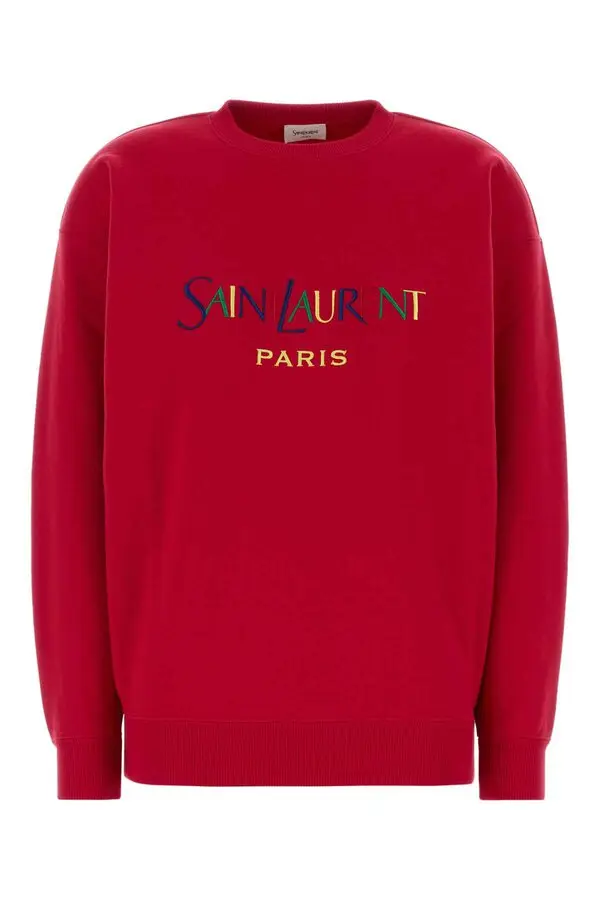 Saint Laurent Oversized Cotton Sweatshirt - Pink