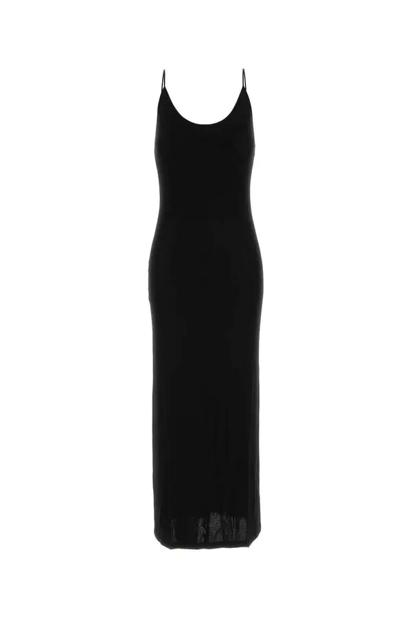 Saint Laurent Long Robe Dress - Noir