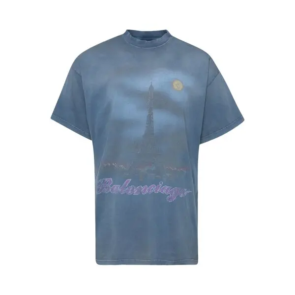 Balenciaga Oversized T-shirt 'faded - Blue