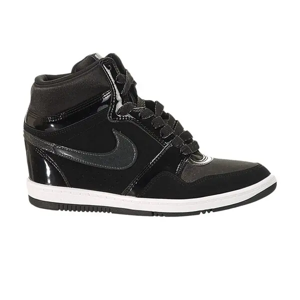 Nike Force Sky High Wedge Sneakers - Black