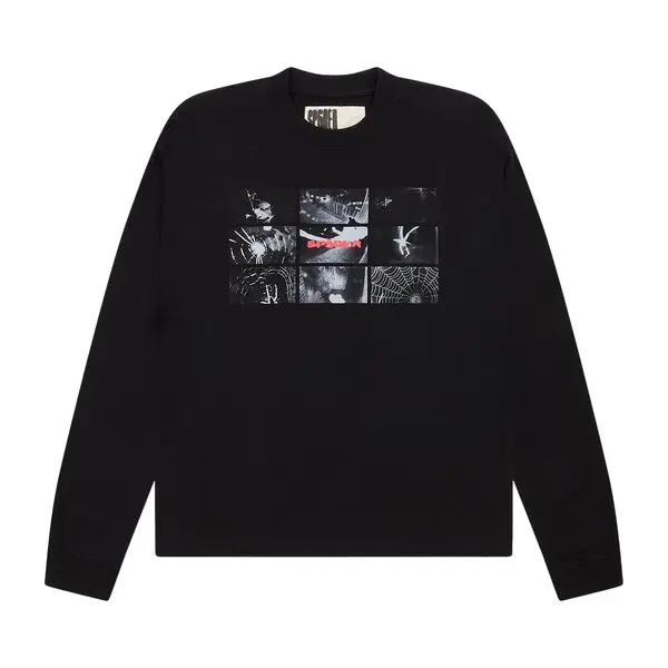 SP5DER Long-sleeve Graphic Tee - Black