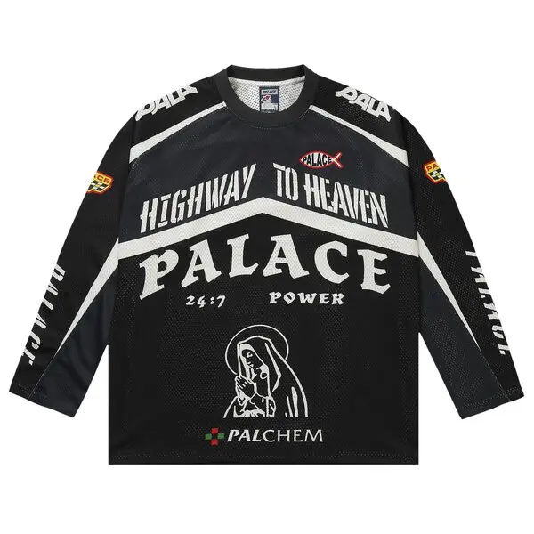 PALACE Highway To Heaven Long Sleeve Jersey - Black