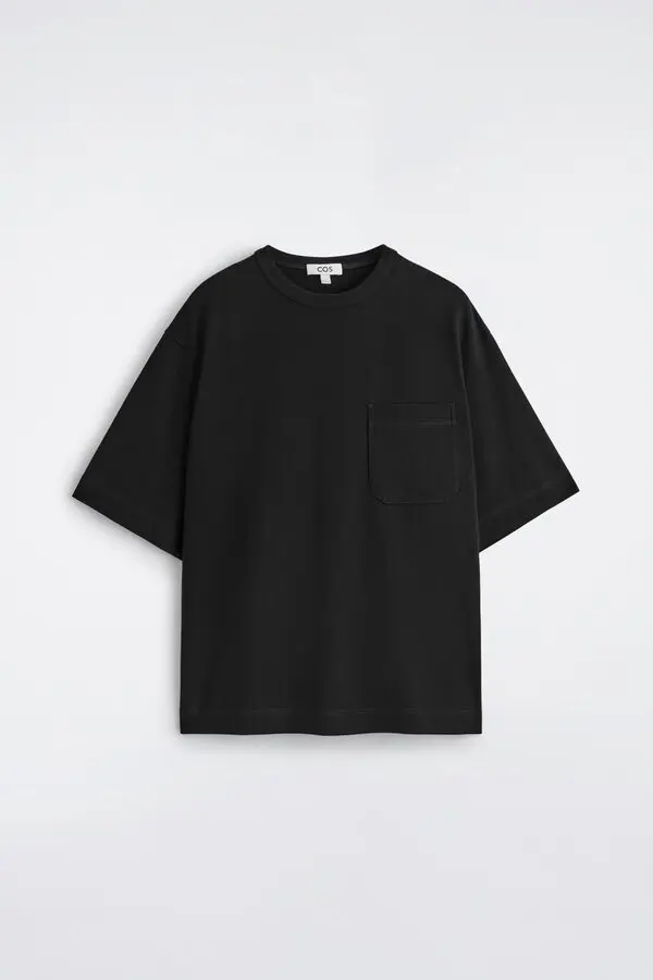 Cos Oversized Pocket-detail T-shirt - Black