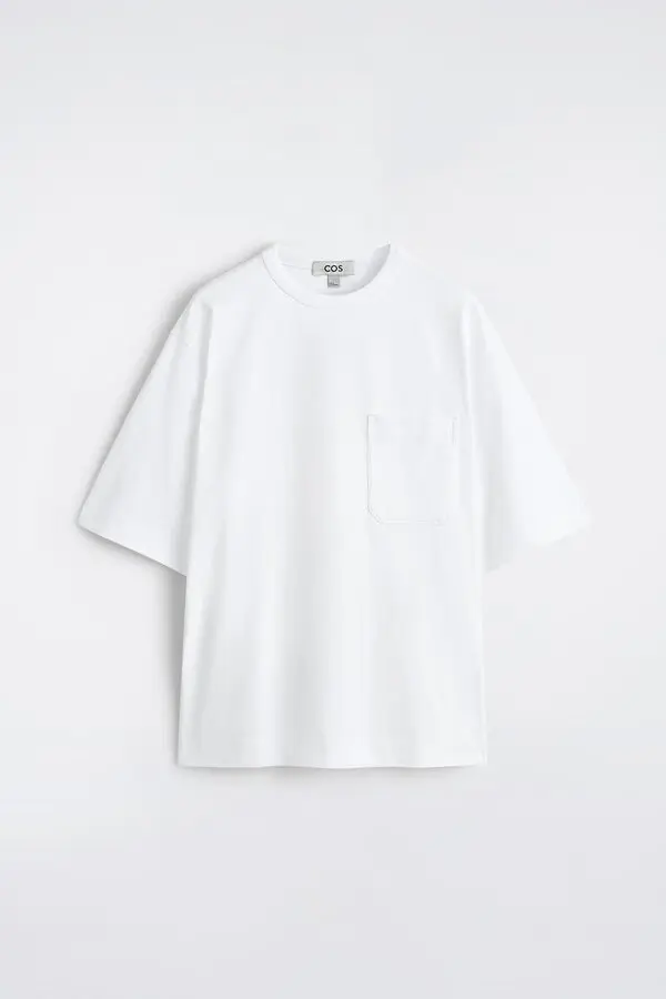 Cos Oversized Pocket-detail T-shirt - White
