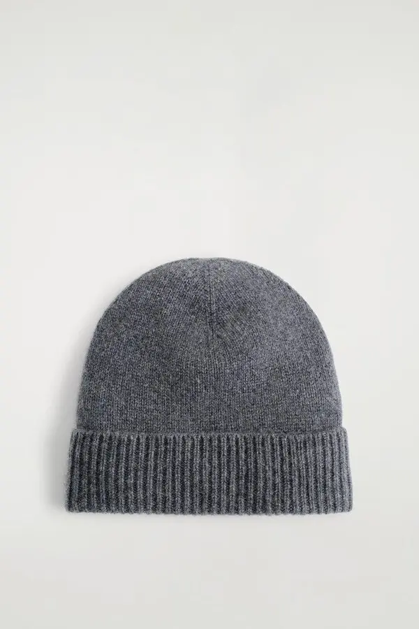 Cos Cashmere Beanie - Dark Grey