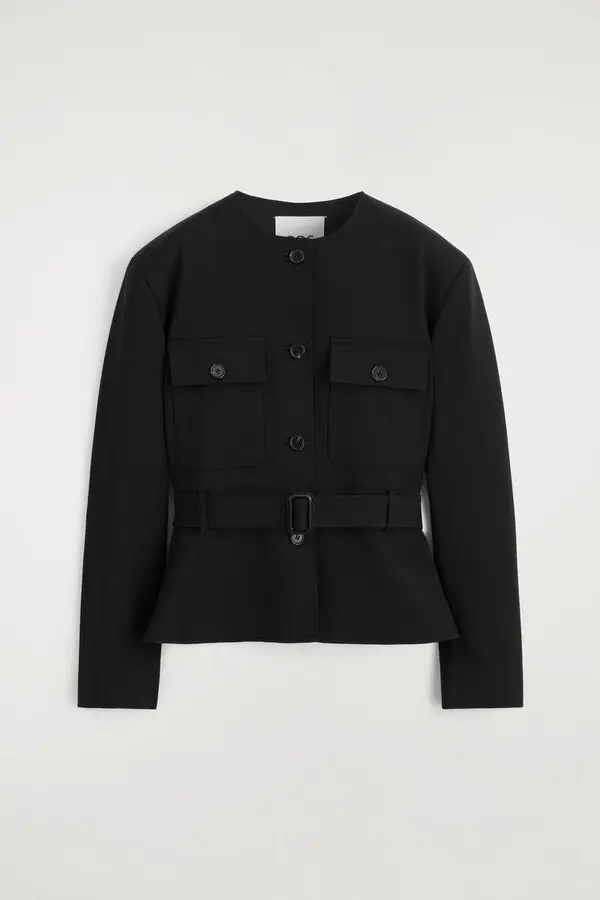 Cos Belted Peplum Jacket