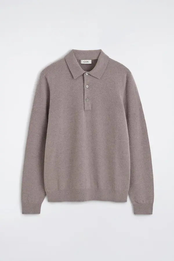Cos Cashmere Polo Sweater