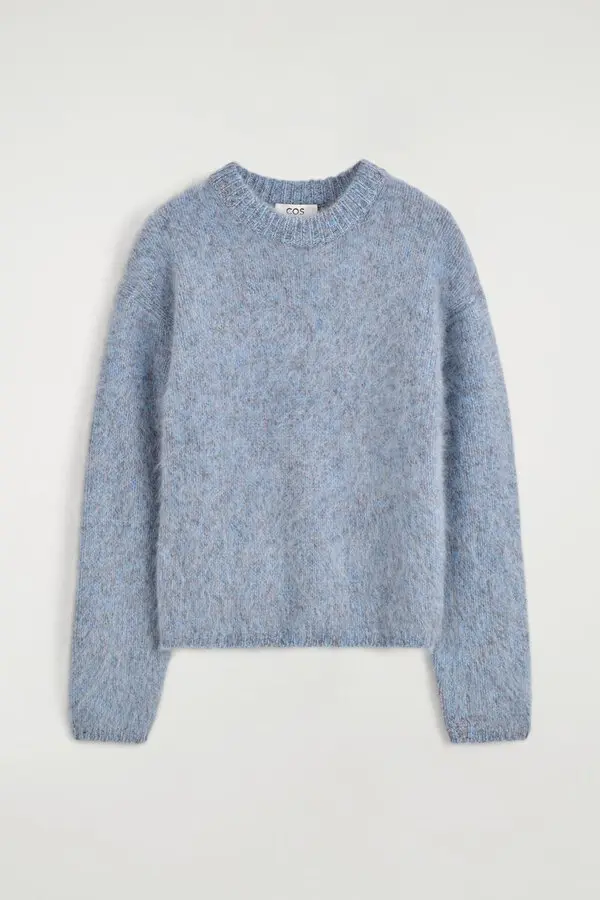 Cos Two-tone Brushed-cashmere Sweater