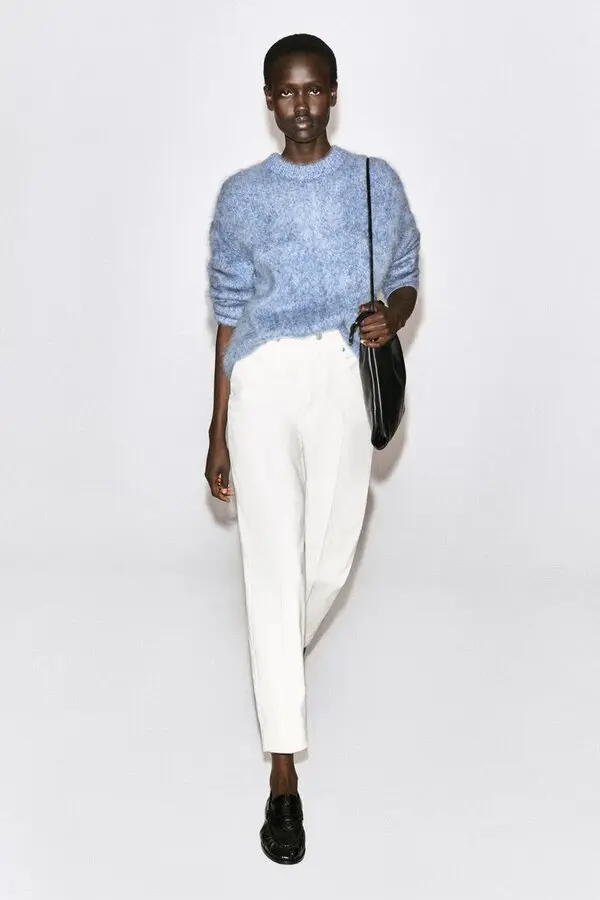 Cos Two-tone Brushed-cashmere Sweater