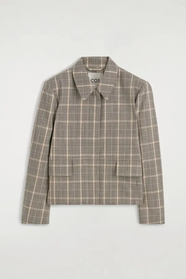 Cos Checked Wool Jacket