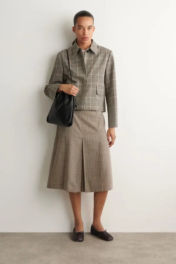 Cos Checked Wool Jacket