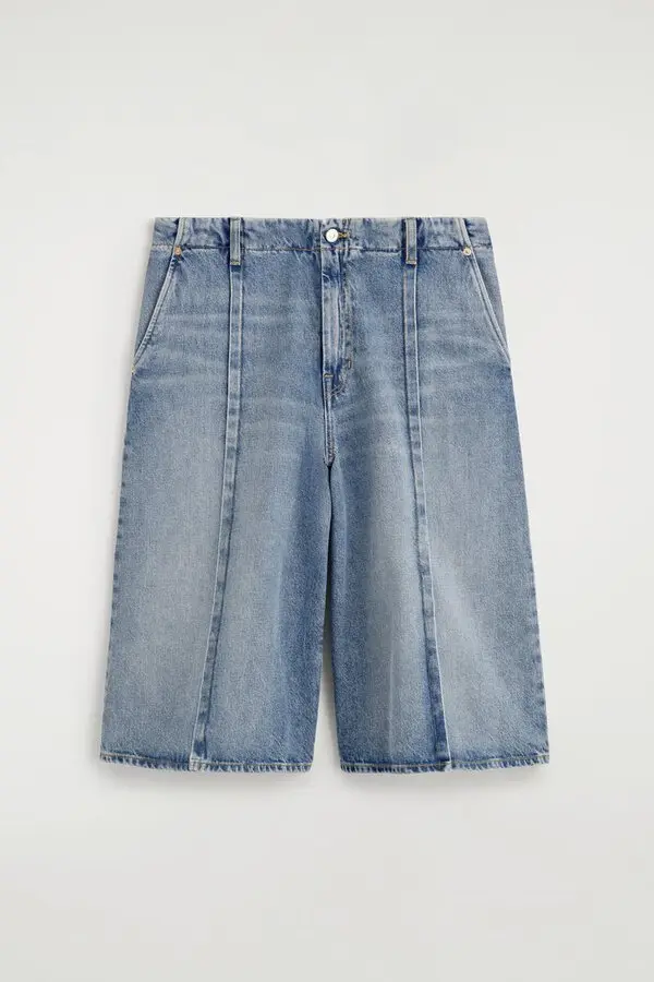 Cos Pintucked Denim Culottes