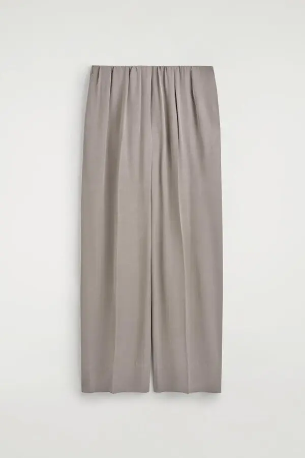 Cos Elasticated Twill Straight-leg Pants - Pink