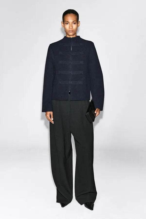Cos Double-faced Wool Uniform Jacket - Navy